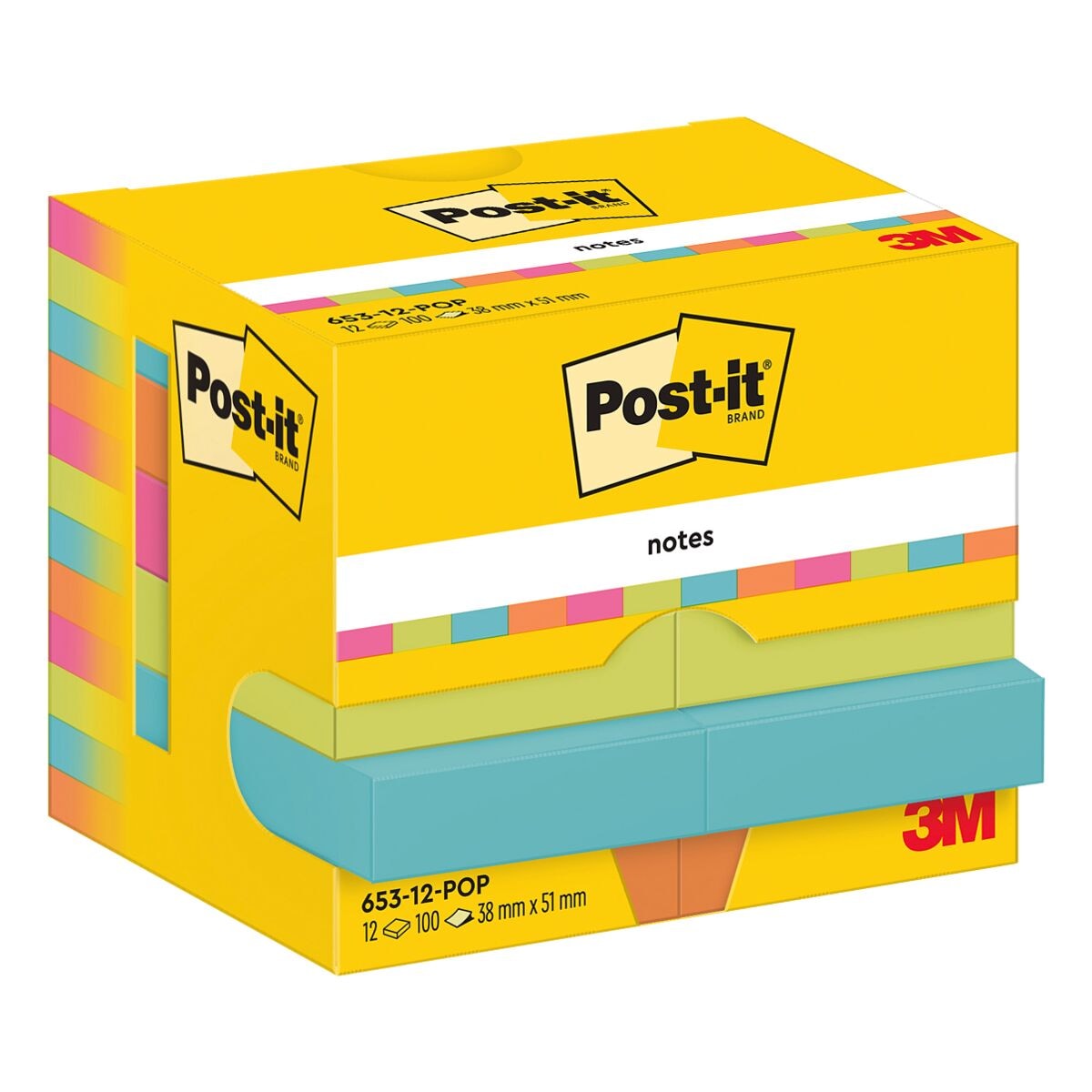12x Post-it Notes Poptimistic Collection 3,8 x 5,1 cm, 1200 Blatt ...