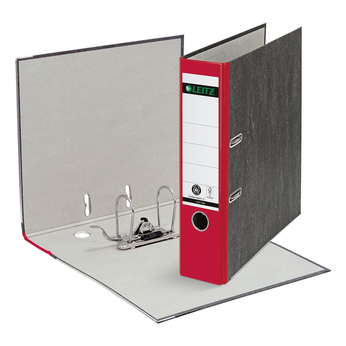 Ordner A4 LEITZ 1080 breit, Wolkenmarmor mit farbigem Rücken, Bei OTTO ...
