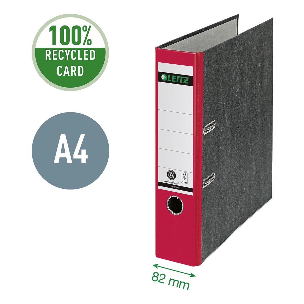 Ordner A4 LEITZ 1080 breit, Wolkenmarmor mit farbigem Rücken, Bei OTTO ...