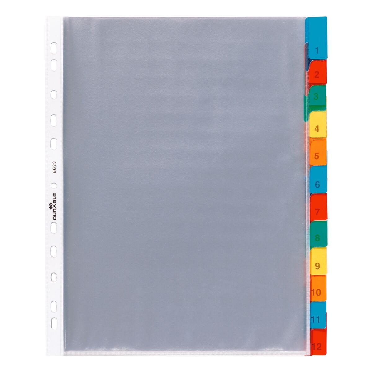 Durable Register, A4 überbreit, mit Fenstertaben 12-teilig, transparent ...