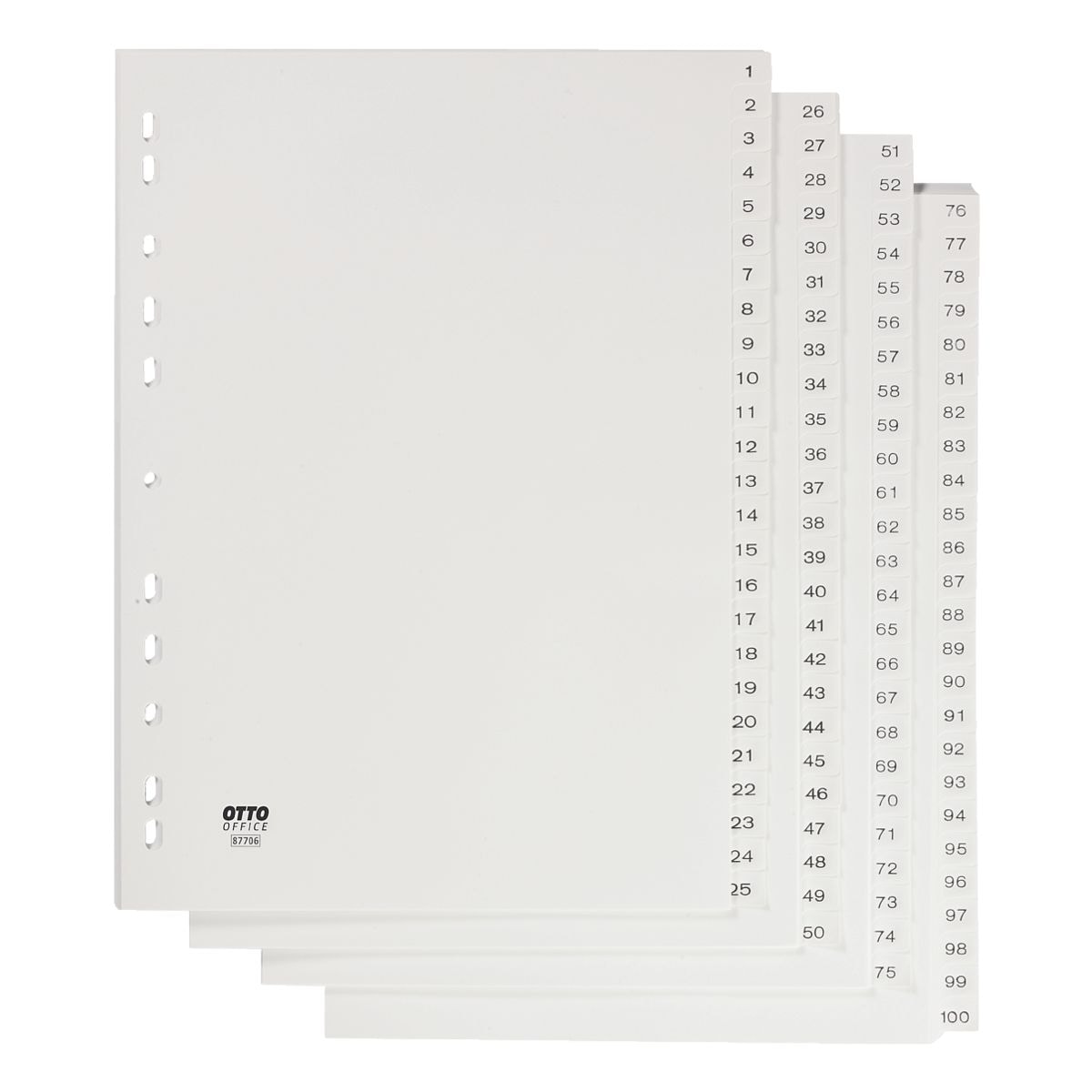 OTTO Office Register, A4, 1-100 100-teilig, weiß, Kunststoff, Bei OTTO ...